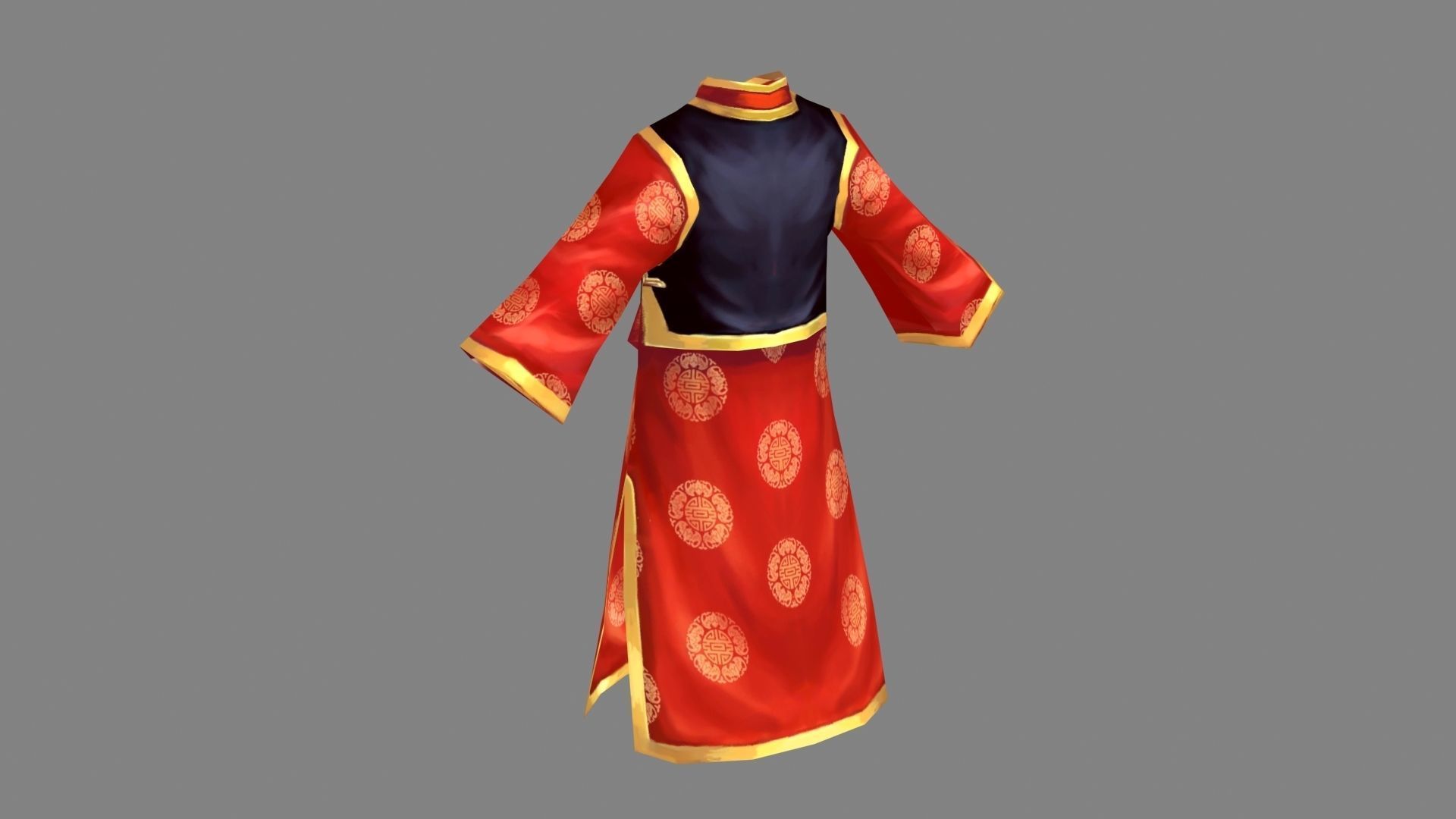 3D model Cartoon Tang costume - traditional Chinese garments VR / AR ...