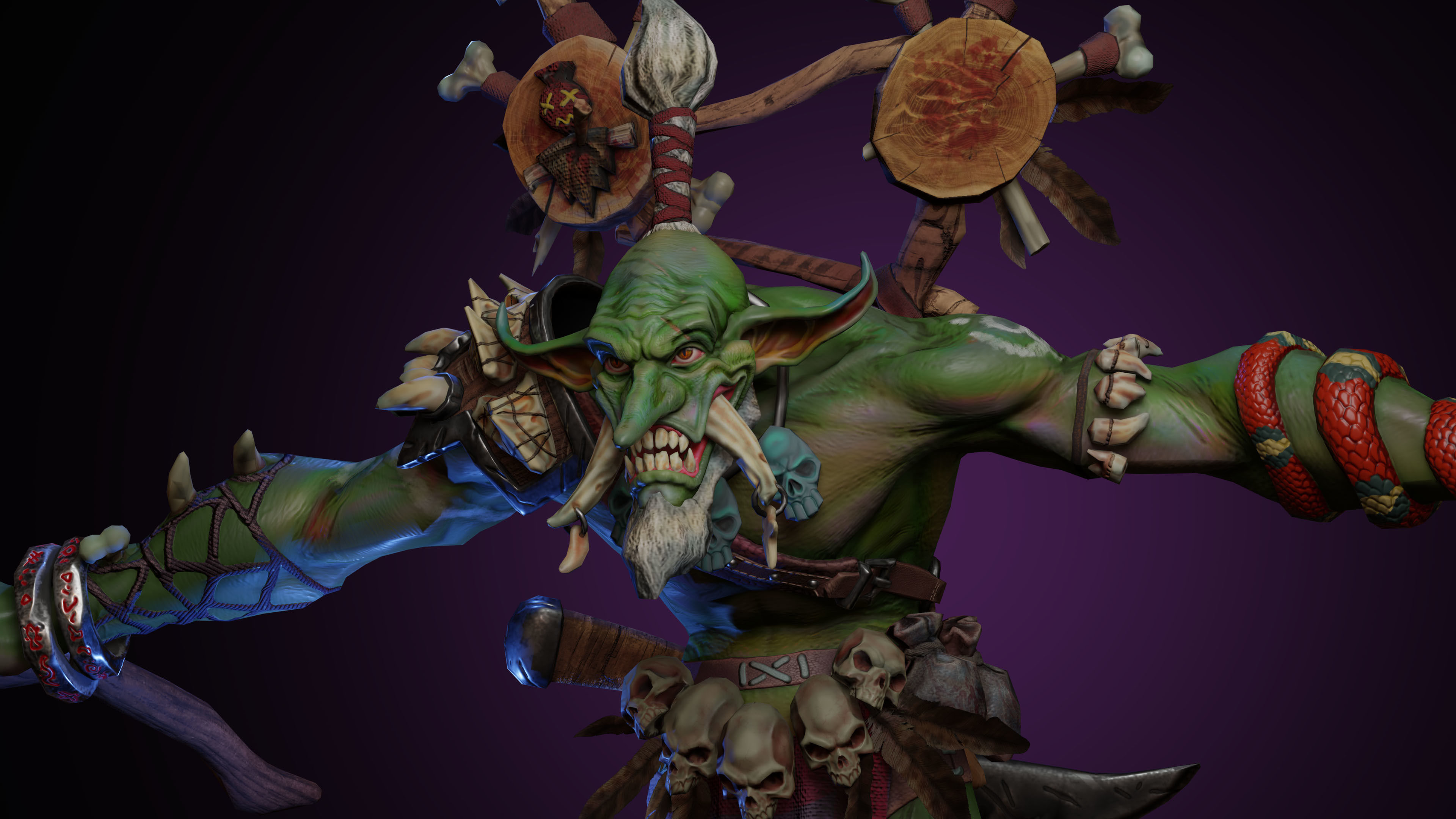 3D model Voodoo orc VR / AR / low-poly | CGTrader