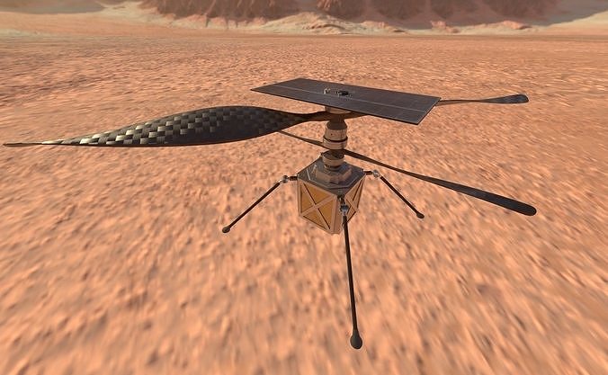 Concept mars rover helicopter 3D model | CGTrader