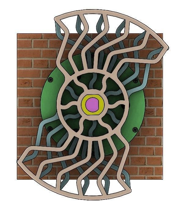 HSD1VS2-A01 Kinematics Sculpture rotating mechanism unit diy 3D model ...