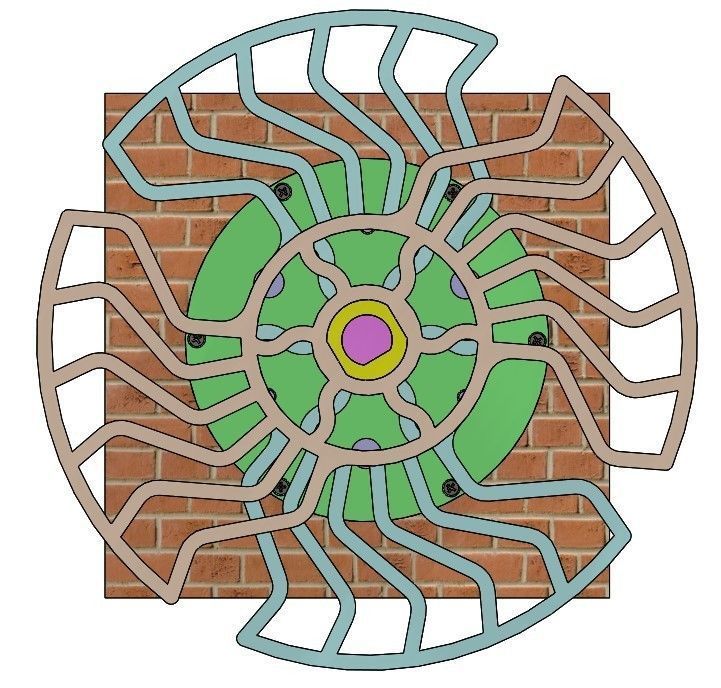 HSD1VS2-A01 Kinematics Sculpture rotating mechanism unit diy 3D model ...