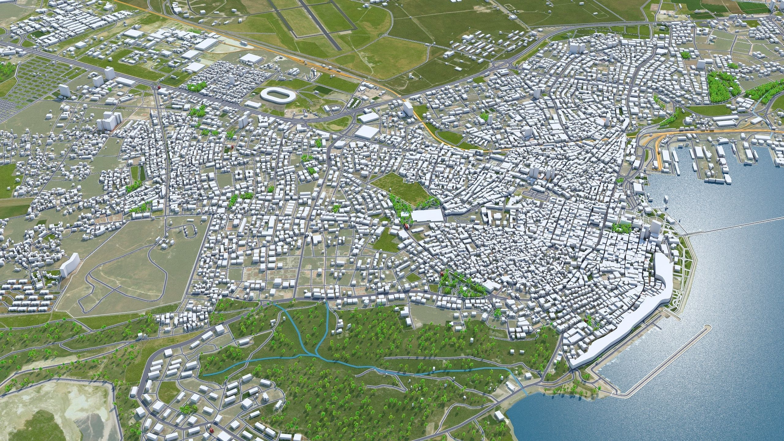 3D model Bandirma Turkey 20km VR / AR / low-poly | CGTrader