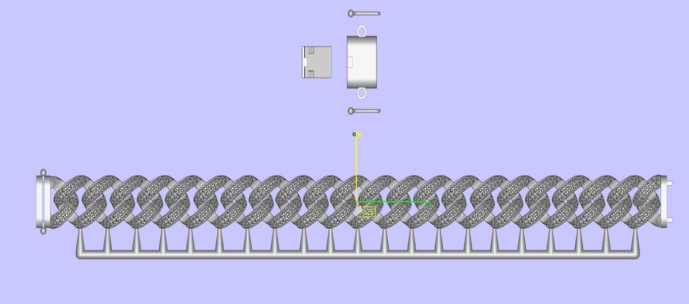 Unique Hexagon Shape Cuban Chain Cad File 3D model 3D printable | CGTrader