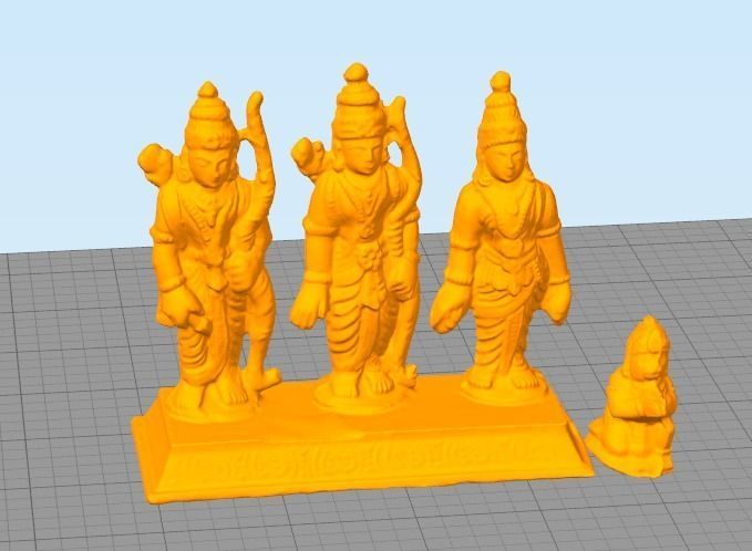 God Ram Lakshman Sita and Hanuma statues 3D model 3D printable | CGTrader