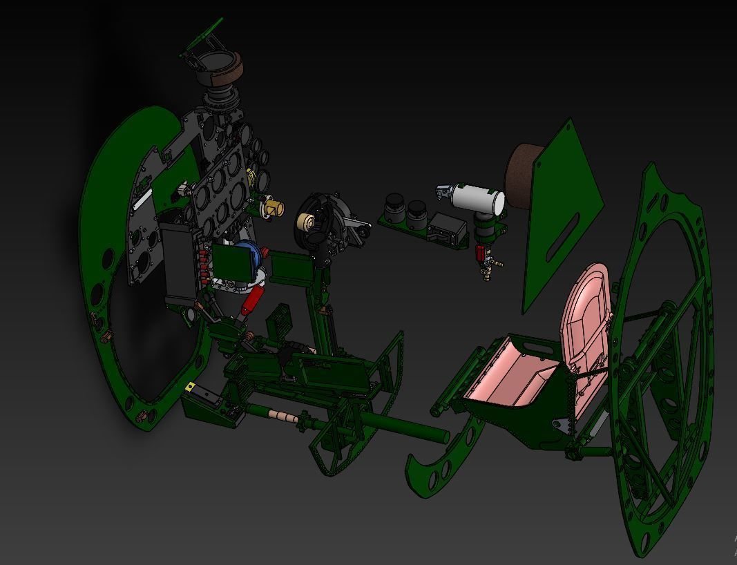 Spitfire Hight definition work Cockpit STL FILES 3D print model 3D ...