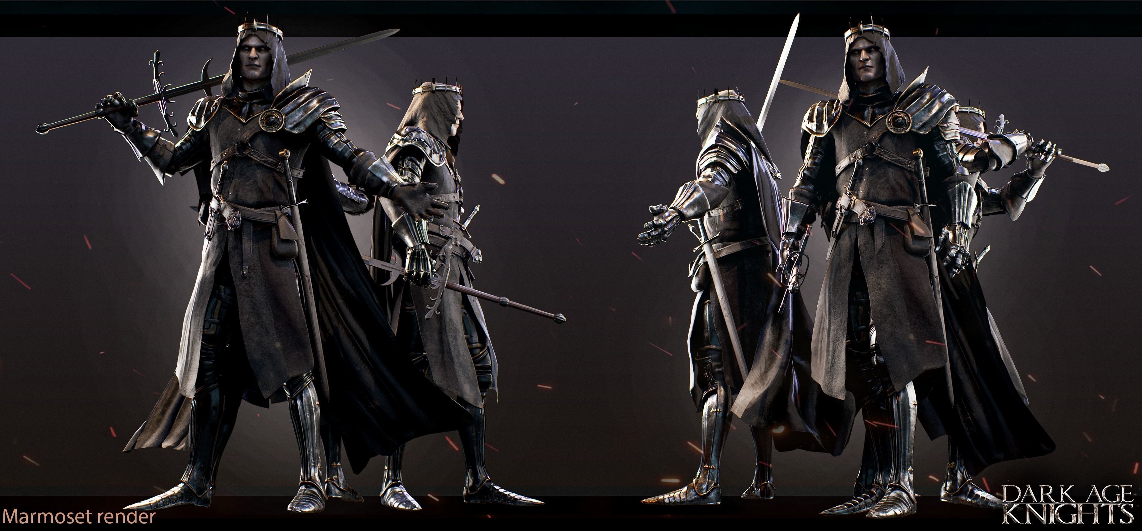 3D model Dark Age Knight - Game ready VR / AR / low-poly | CGTrader