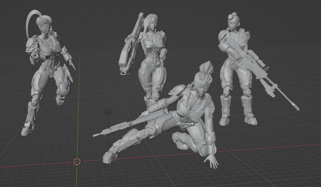 Female Spartans 3D model 3D printable | CGTrader