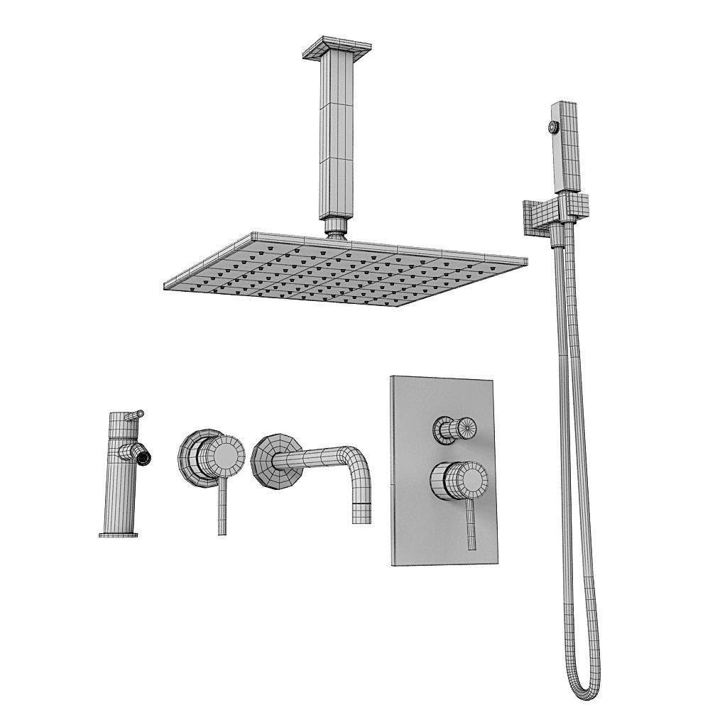 Gessi Plumbing Set 3D model | CGTrader