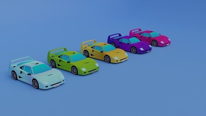 3D model Sport Car Pack Game Asset VR / AR / low-poly | CGTrader