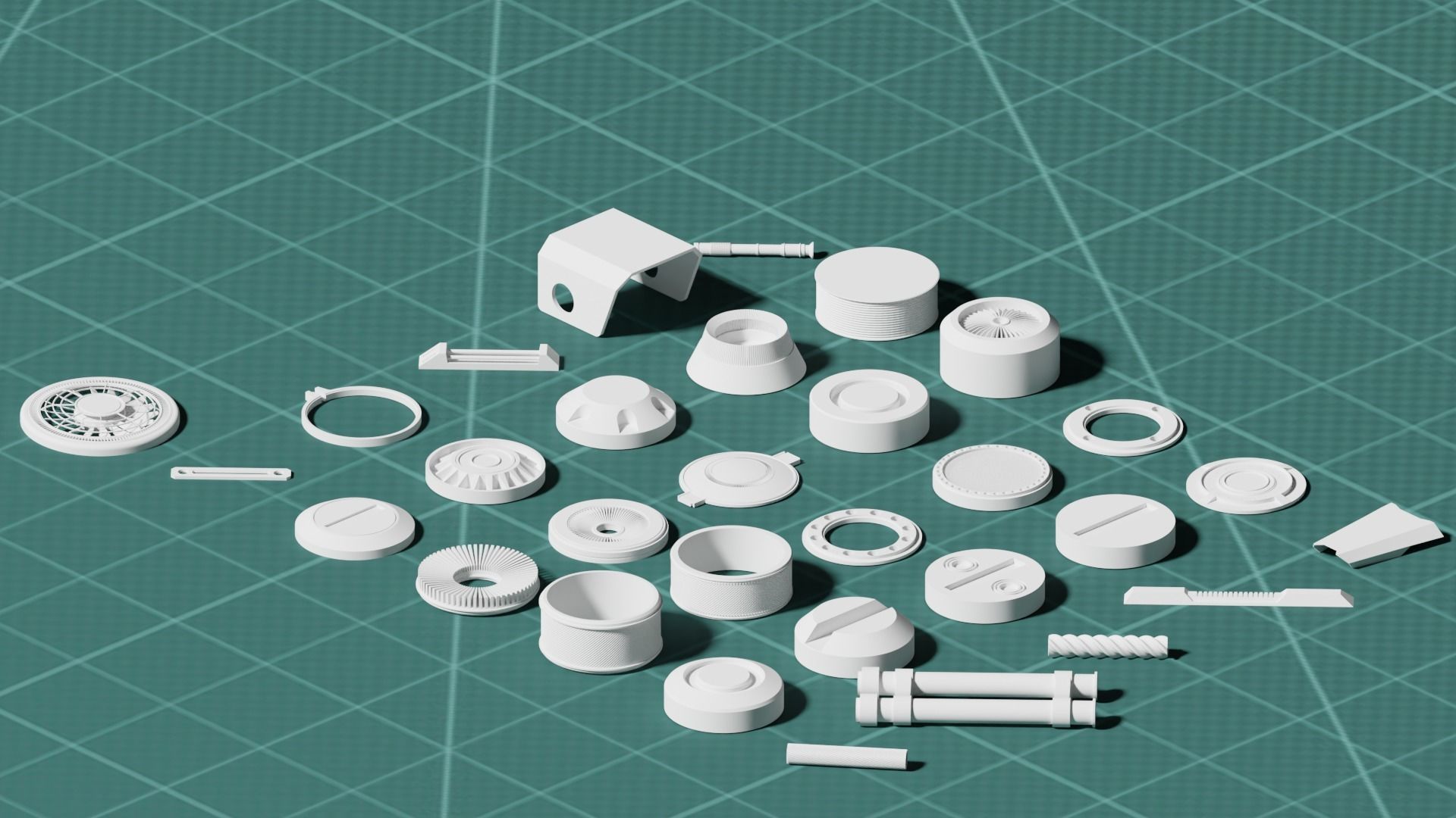 32 mini collection of mecha kitbash set 3D model | CGTrader