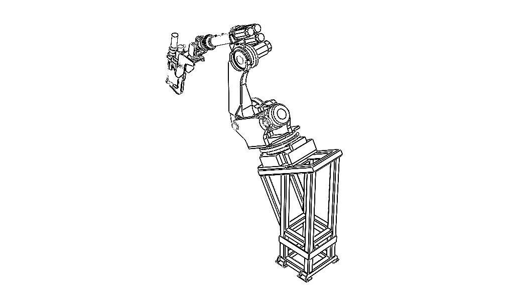 Elevated Welding Robot free 3D model rigged | CGTrader