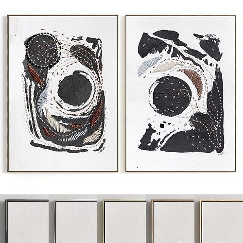 3D model Plaster Two Photo Frame 105 VR / AR / low-poly | CGTrader