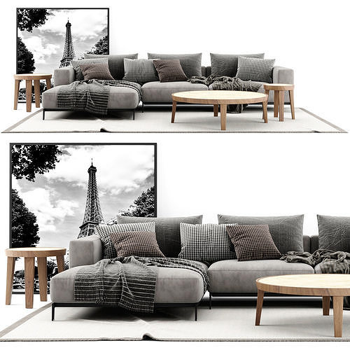 Flexform Set 01 3D model | CGTrader