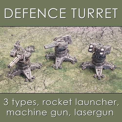 Defence turret 3D model | CGTrader