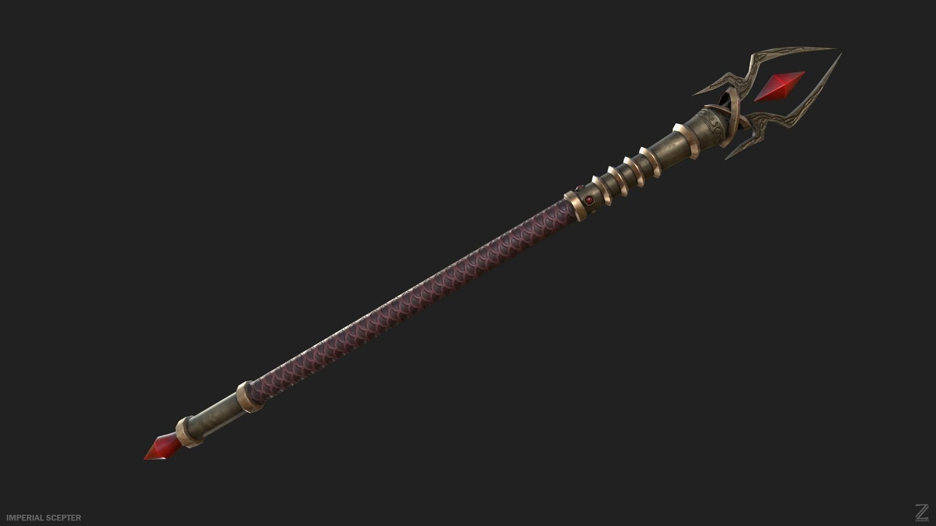 3D model Imperial scepter VR / AR / low-poly | CGTrader