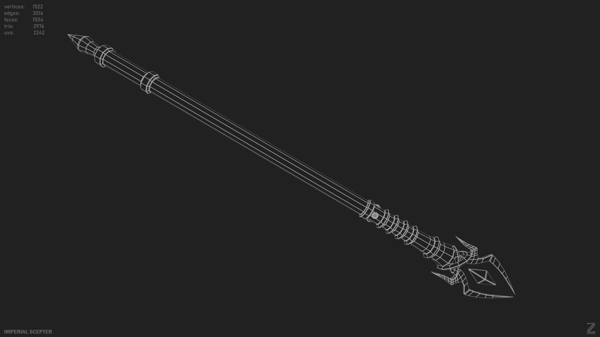 3D model Imperial scepter VR / AR / low-poly | CGTrader