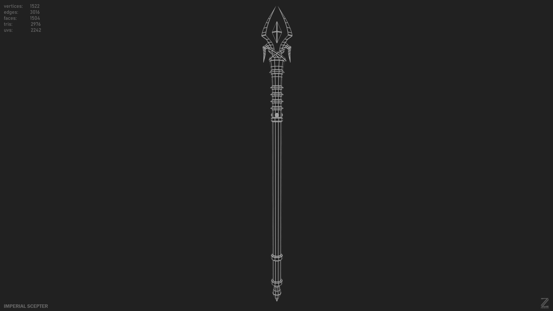 3D model Imperial scepter VR / AR / low-poly | CGTrader