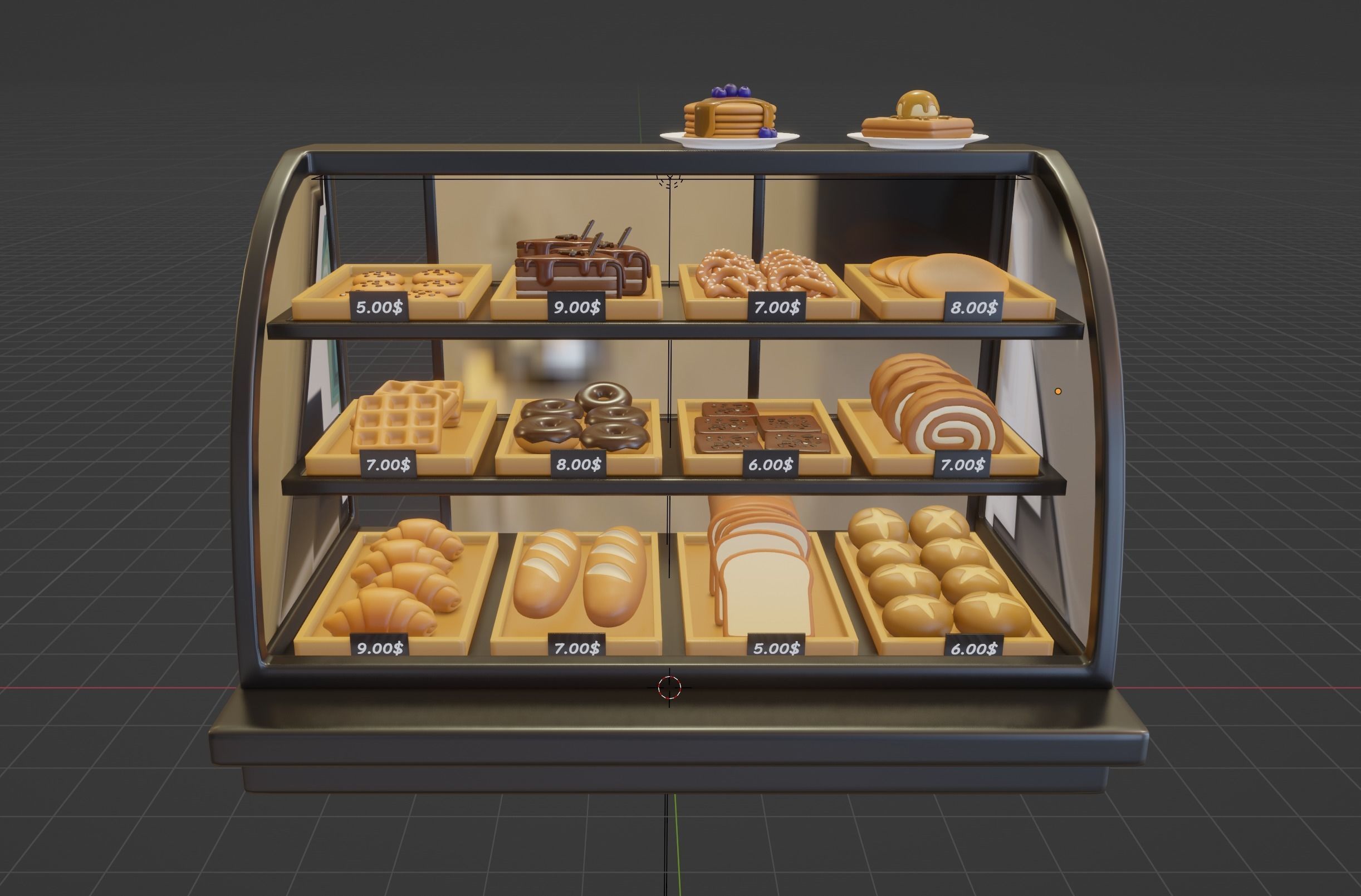 Bakery in Cabinet 3D model | CGTrader