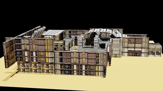 3D model Sci Fi Factory VR / AR / low-poly | CGTrader