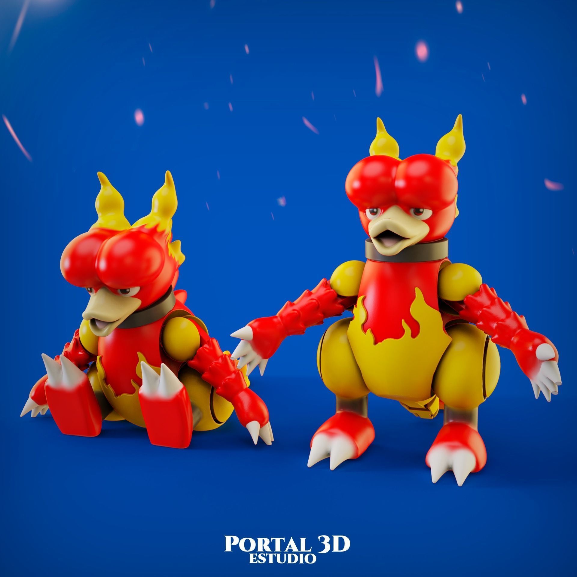 POKEMON MAGMAR ARTICULATED 3D model 3D printable | CGTrader
