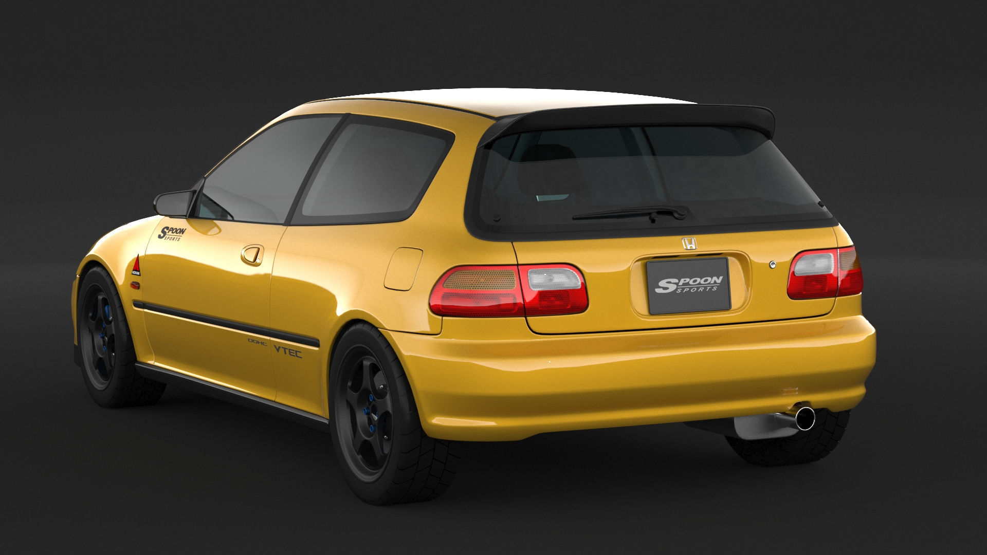 Honda Civic Spoon Sports 3D model | CGTrader