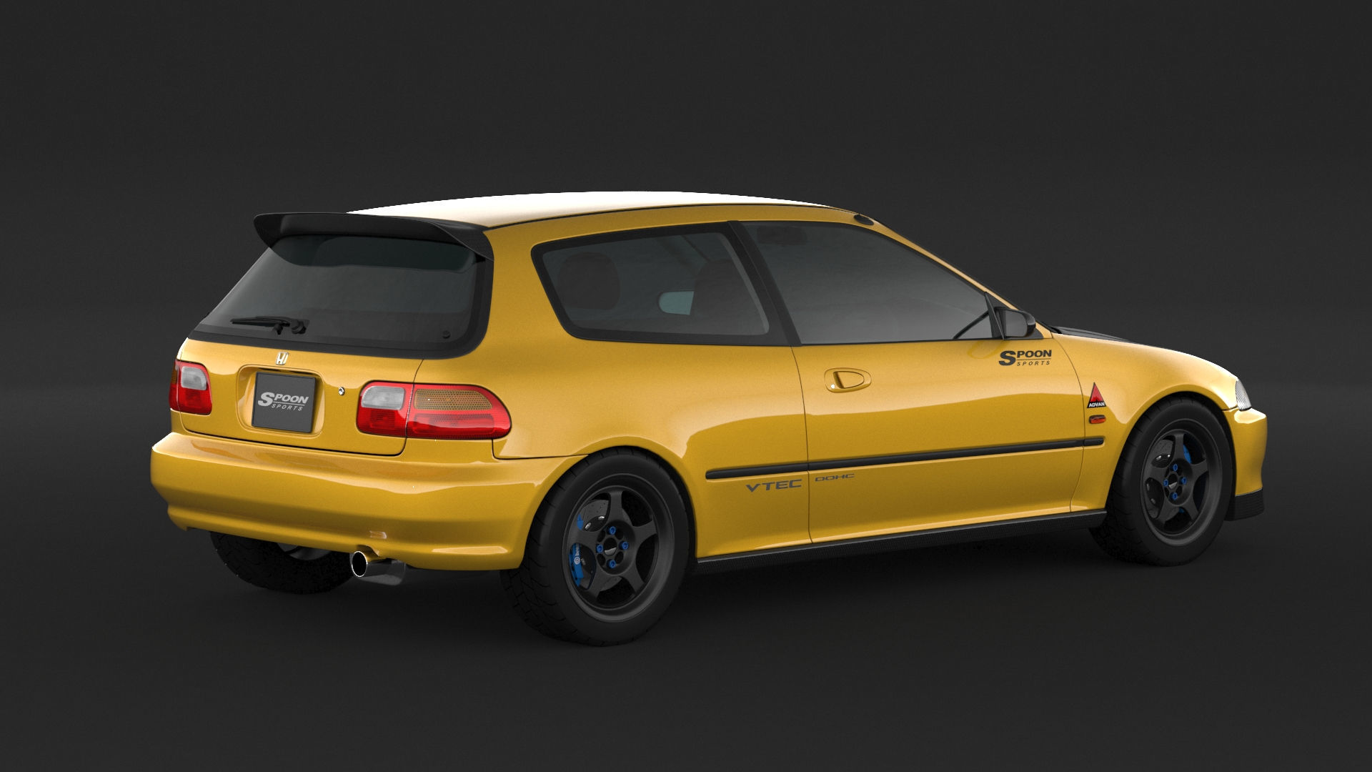 Honda Civic Spoon Sports 3D model | CGTrader