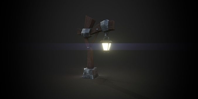 3D model Stylized Light Pole VR / AR / low-poly | CGTrader