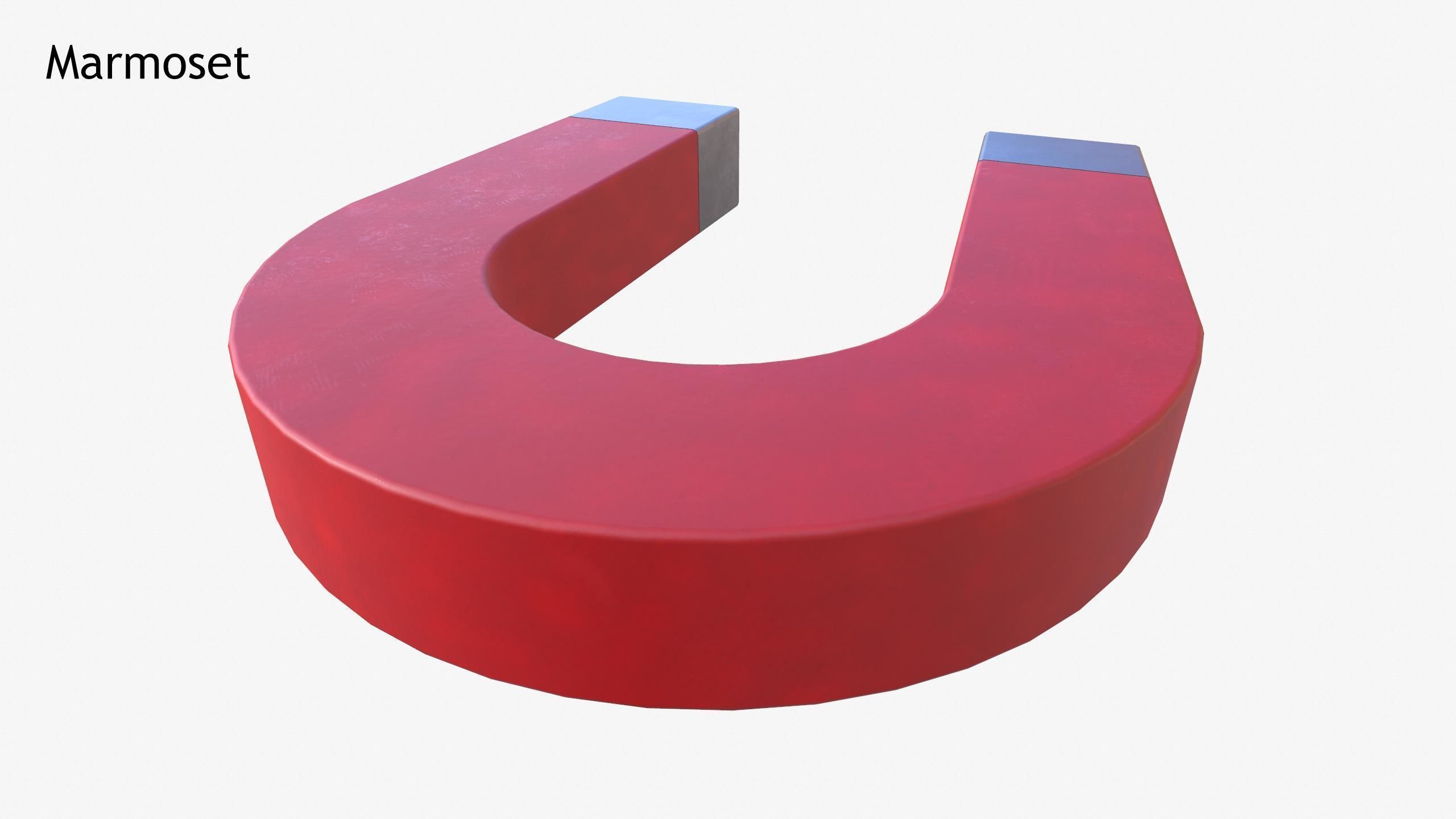 3D model U-Shaped Magnet VR / AR / low-poly | CGTrader