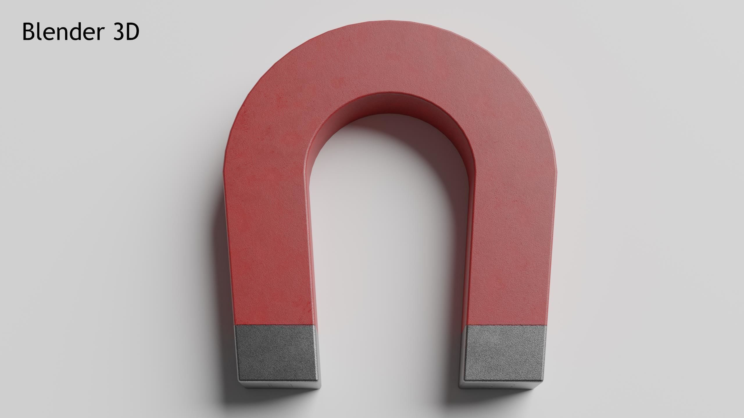 3D model U-Shaped Magnet VR / AR / low-poly | CGTrader