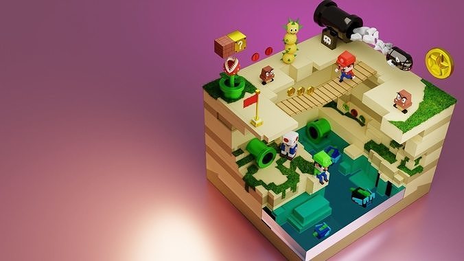 3D model Super Mario World VR / AR / low-poly | CGTrader