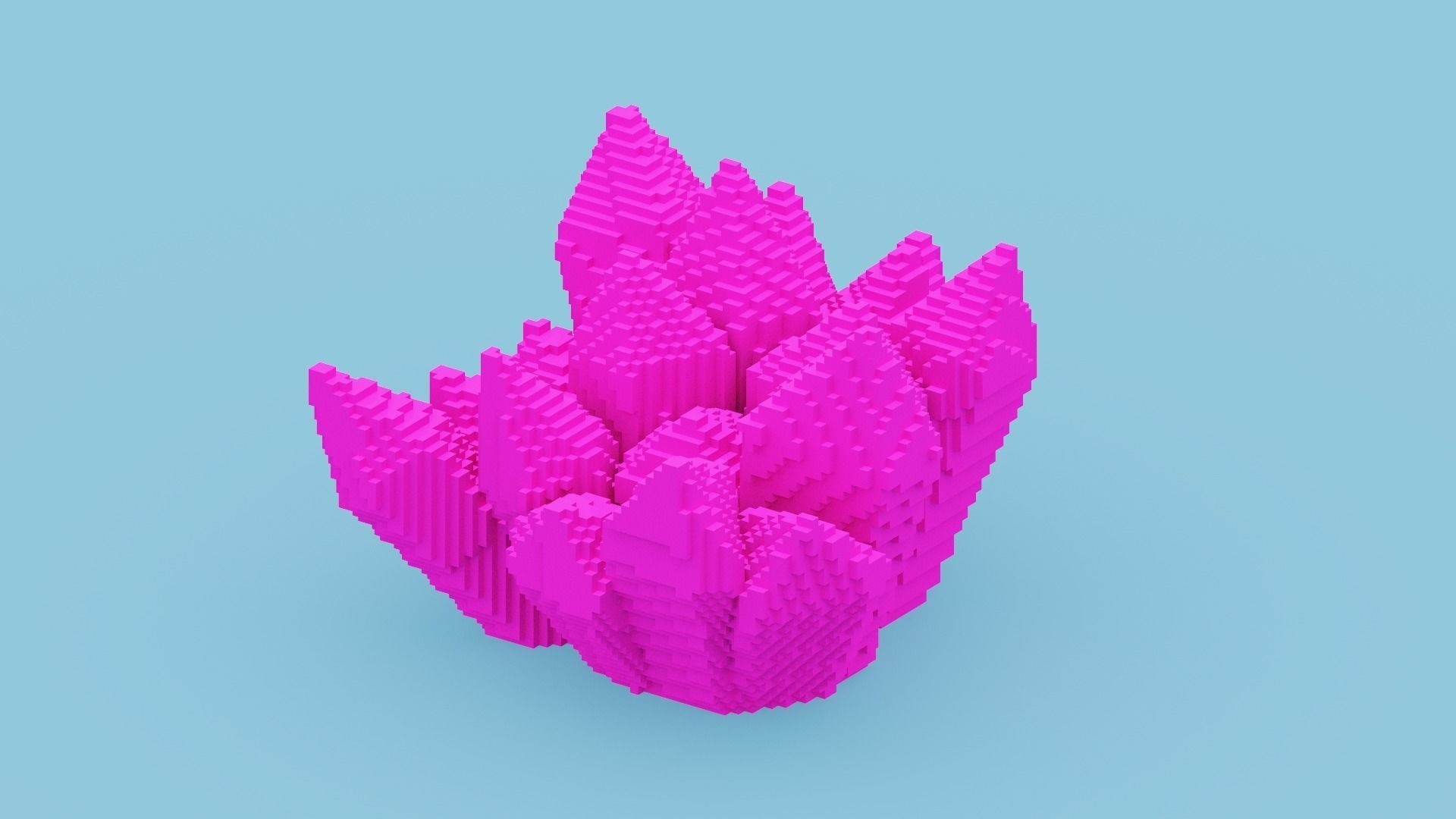 3D model Pink Voxel Crystal VR / AR / low-poly | CGTrader