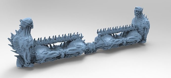 Alien organic Robot statue mirrored Bridge 3D model | CGTrader