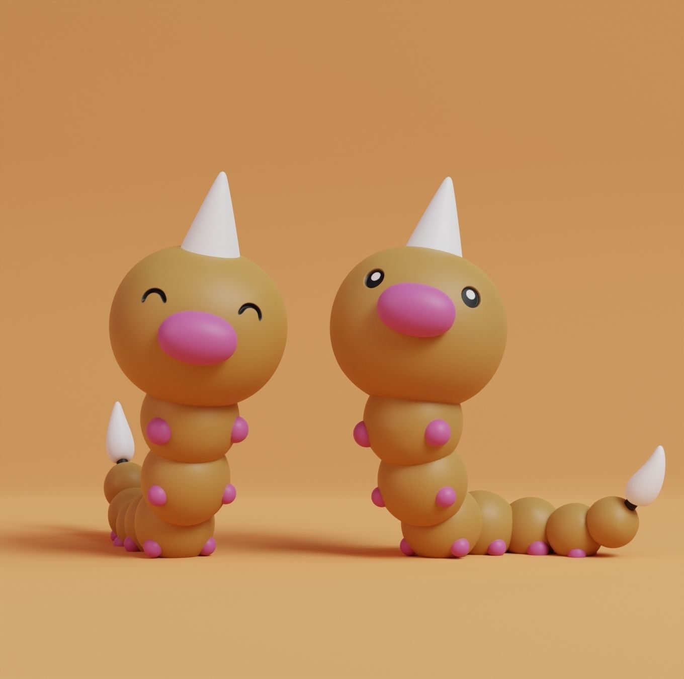 Pokemon - Weedle Kakuna and Beedrill with 2 poses 3D model 3D printable | CGTrader