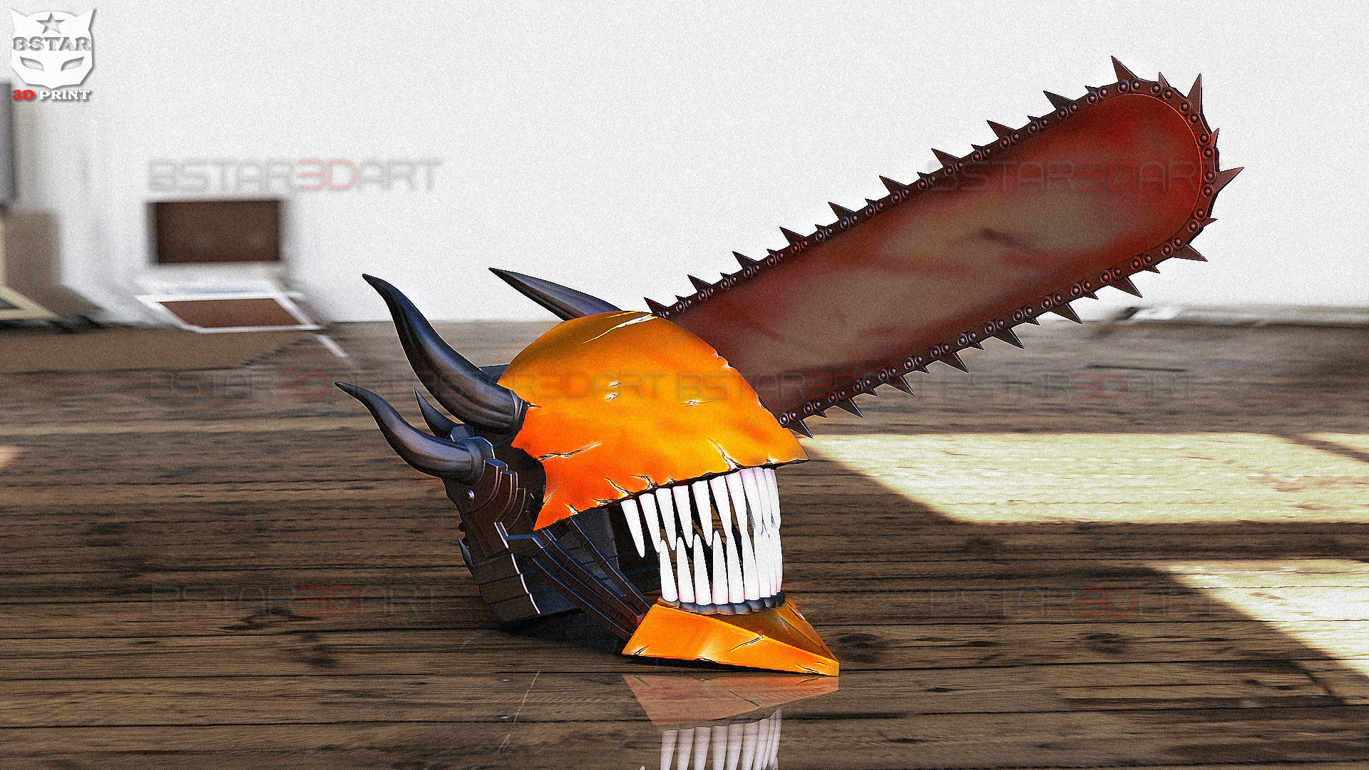 Chainsaw Man Full Form Devil Helmet - Denji Cosplay 3D model 3D ...