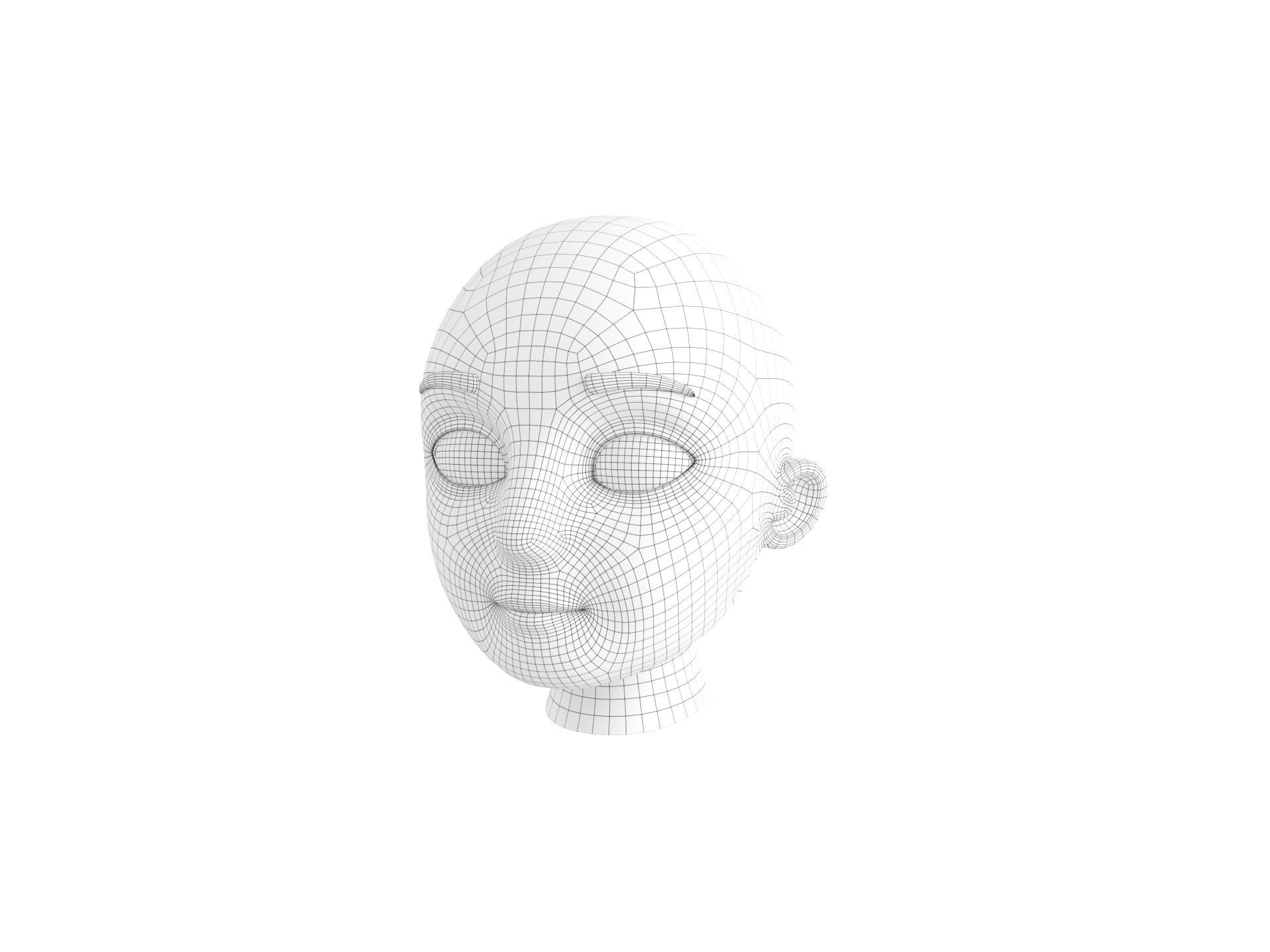Prop225 Base Head Mesh 3D model | CGTrader
