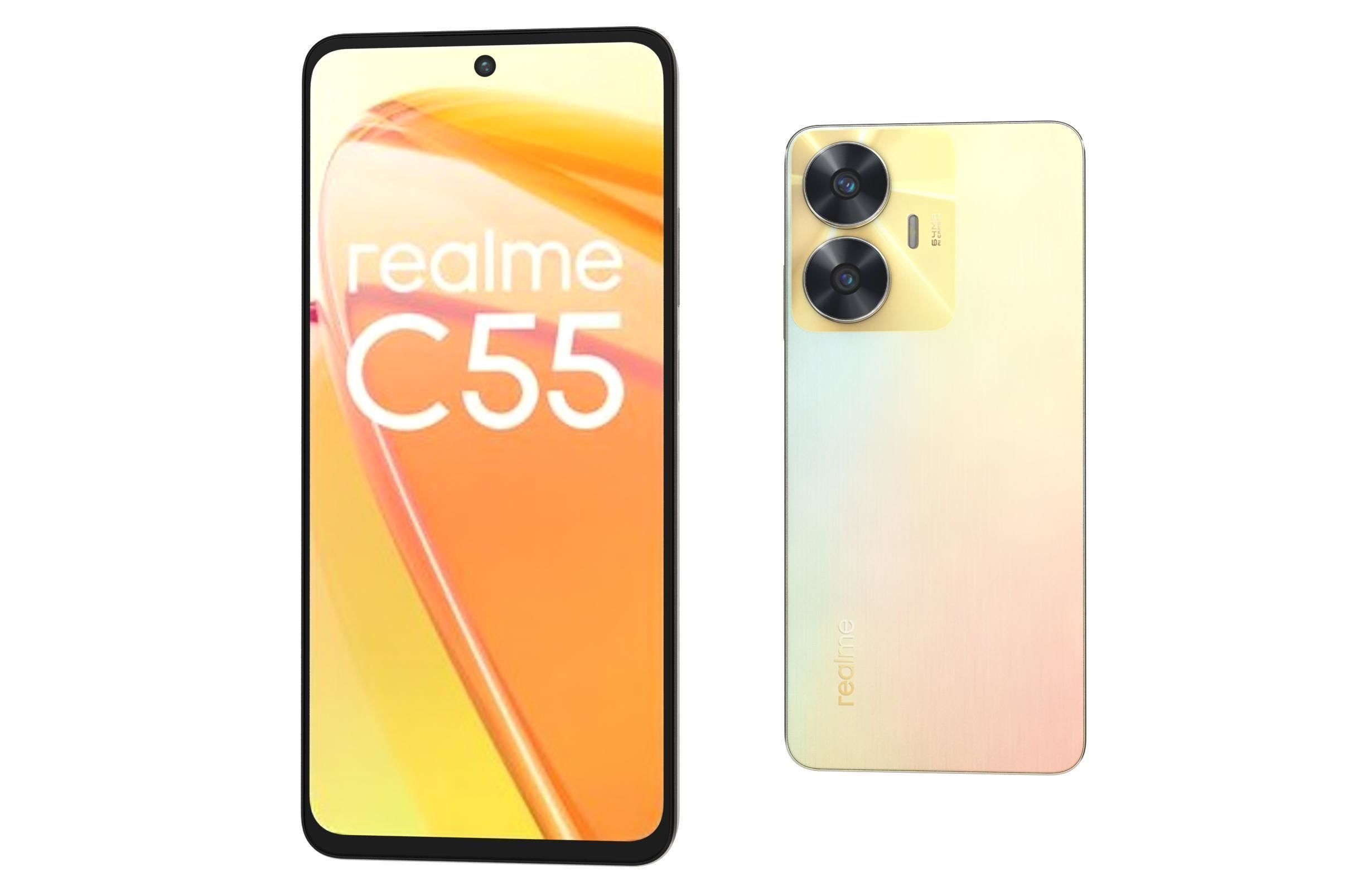 3D model Realme C55 Black And Gold VR / AR / low-poly | CGTrader