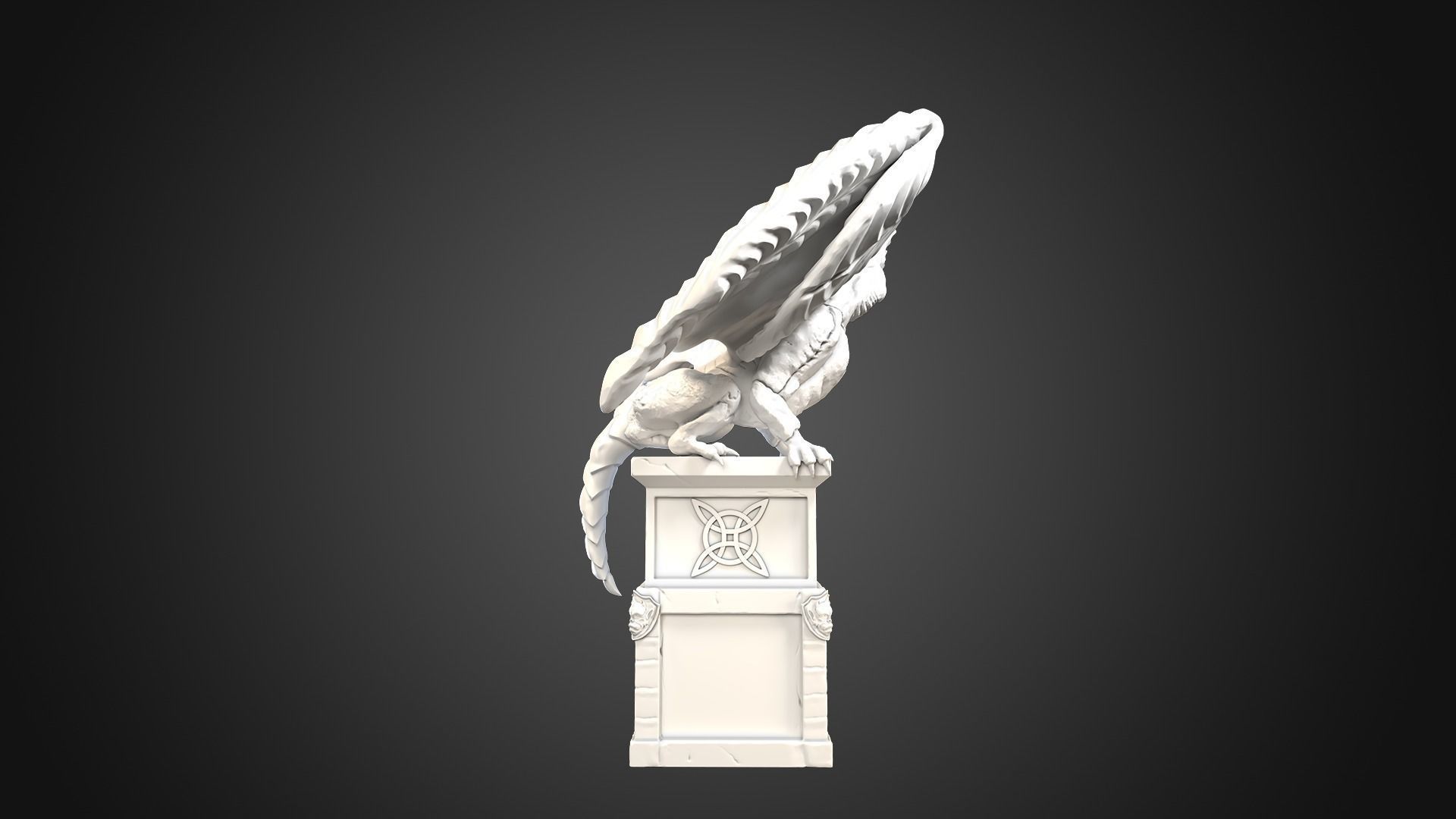 Dragon Statue 3D model 3D printable | CGTrader