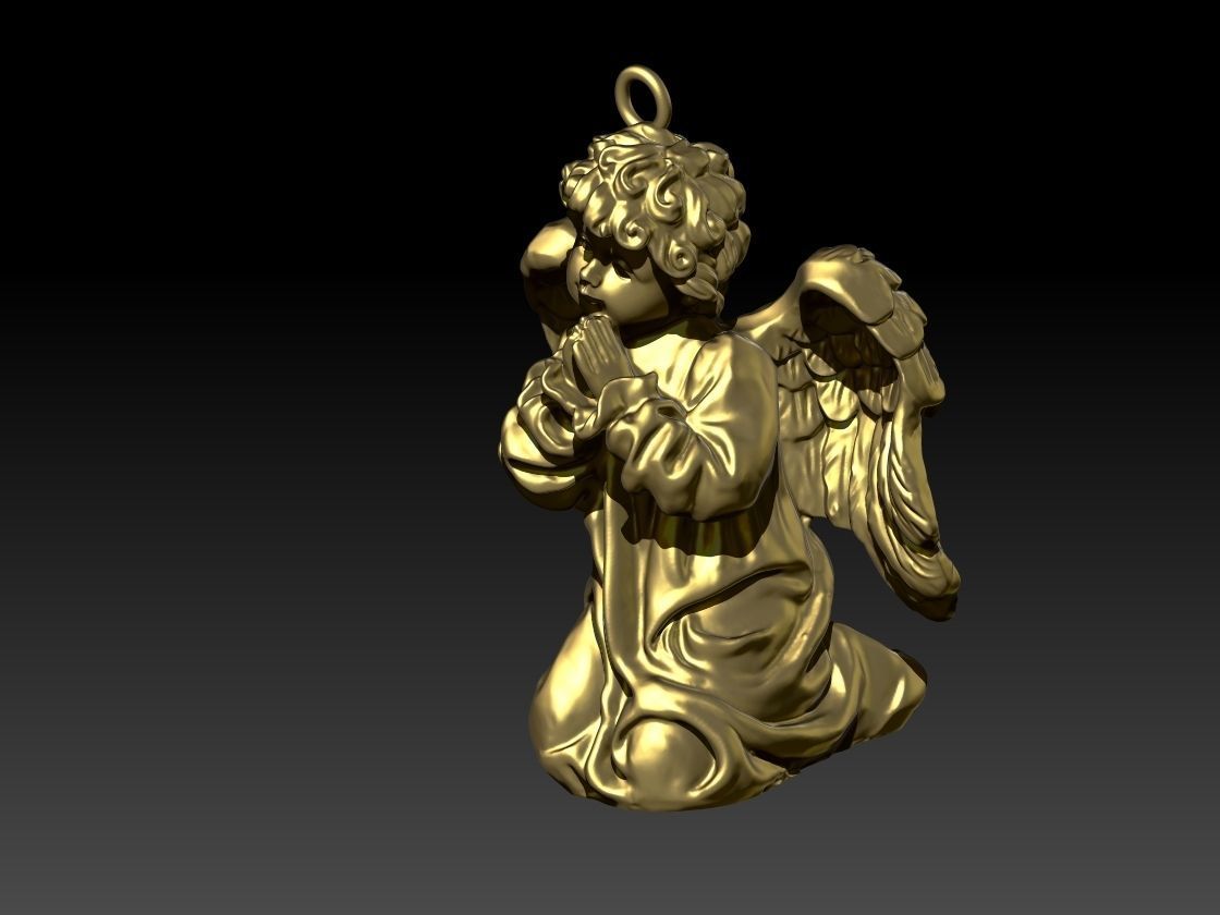Angel pendant 3D model 3D printable | CGTrader