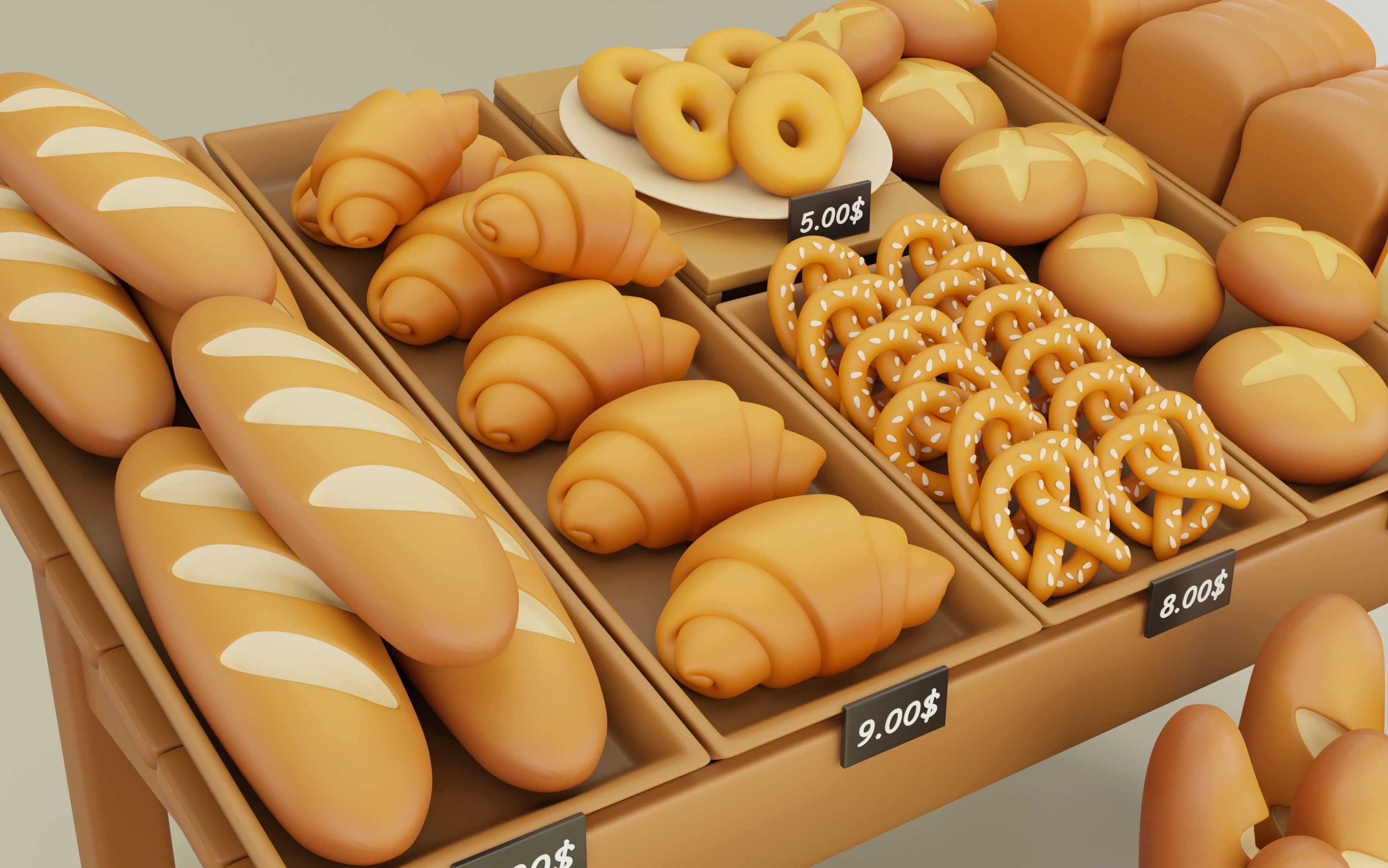 Bakery on the Shelves 3D model | CGTrader