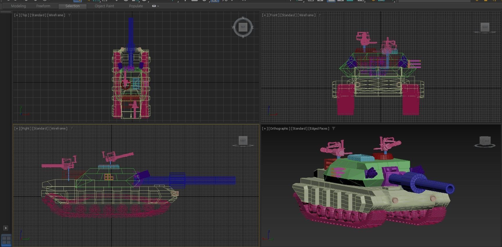 tank with machine gun 3D model | CGTrader