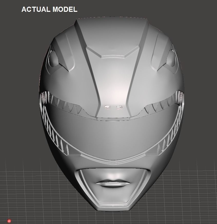 Red Ranger helmet MMPR 3D model 3D printable | CGTrader