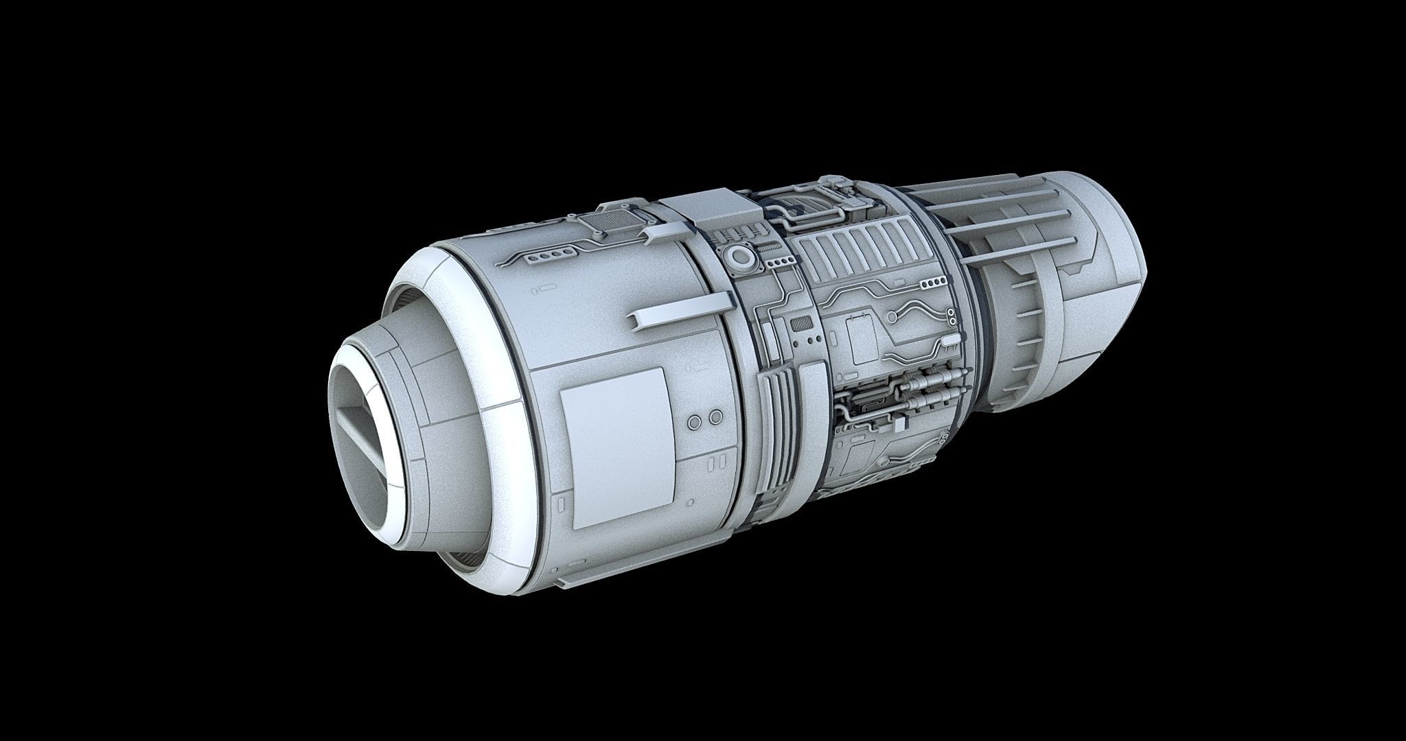 Sci-Fi Engine Pack 3D model | CGTrader