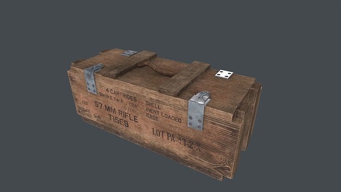 3D model WWII Ammo Box 3 VR / AR / low-poly | CGTrader