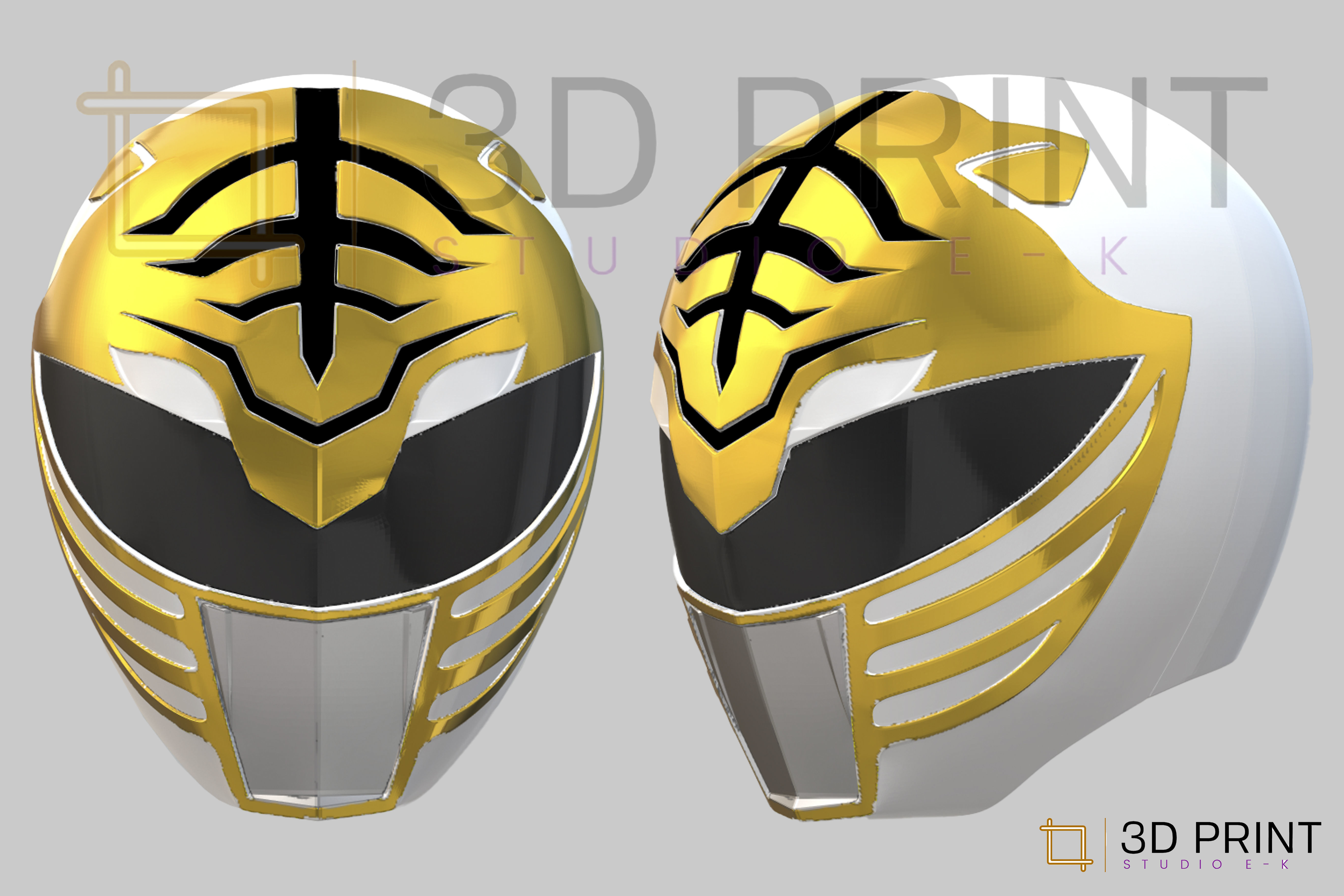 White Ranger helmet MMPR 3D model 3D printable | CGTrader
