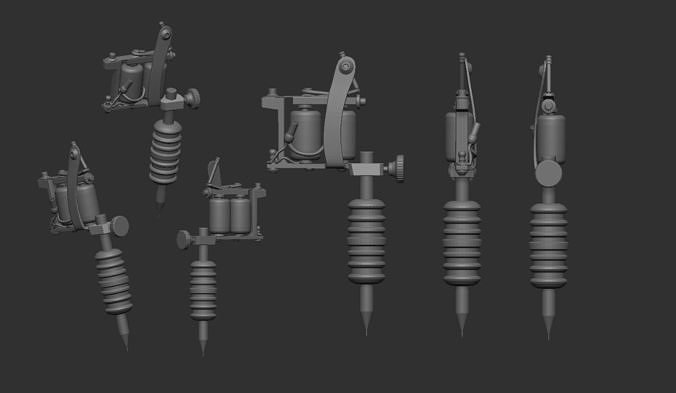tattoo machine 3D model 3D printable | CGTrader