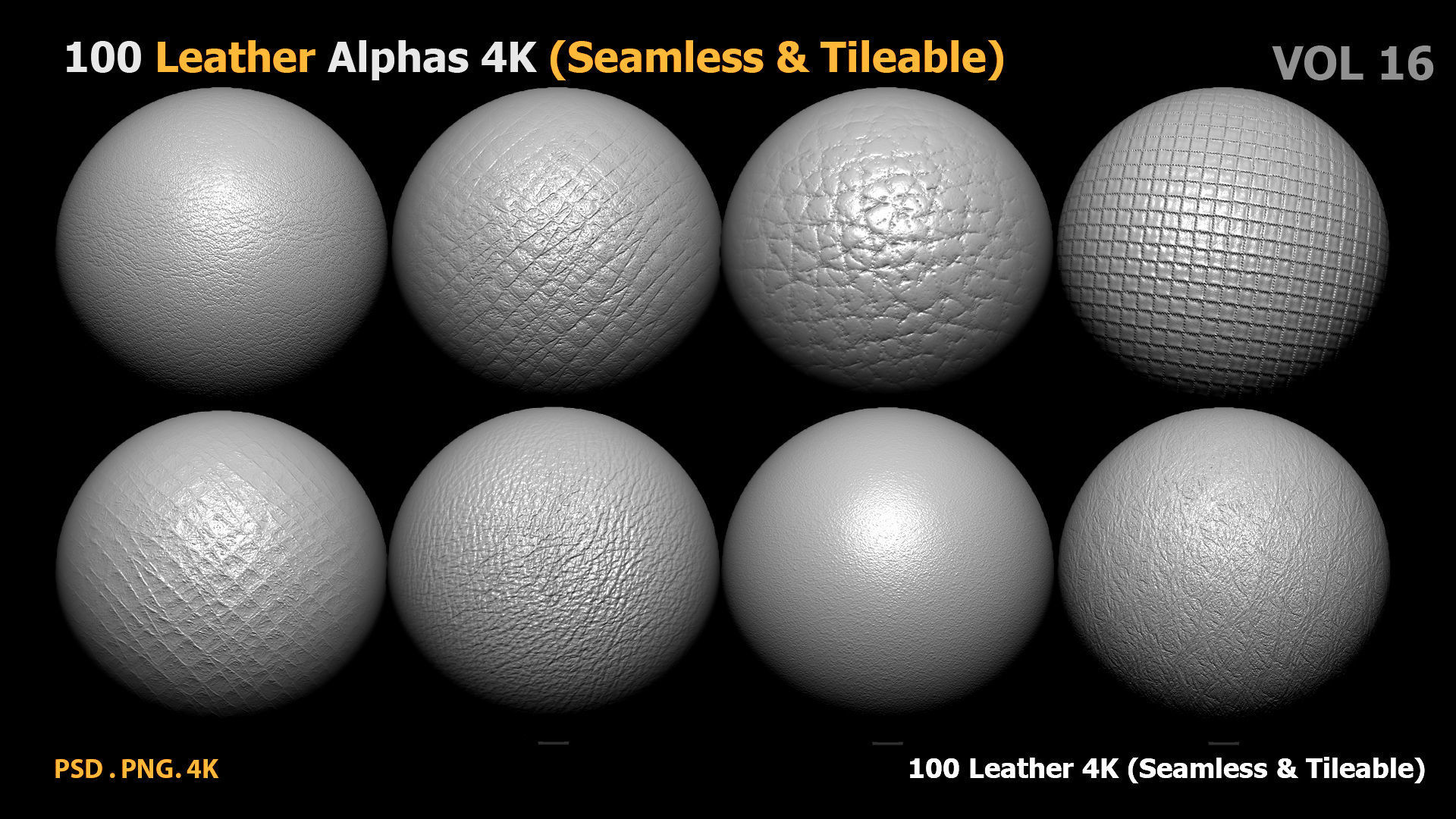 100 Leather Alphas 4K Seamless Tileable Texture | CGTrader