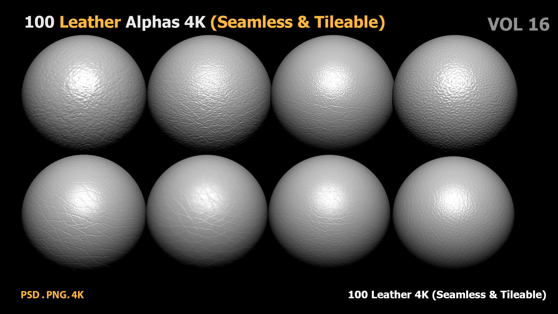 100 Leather Alphas 4K Seamless Tileable Texture | CGTrader