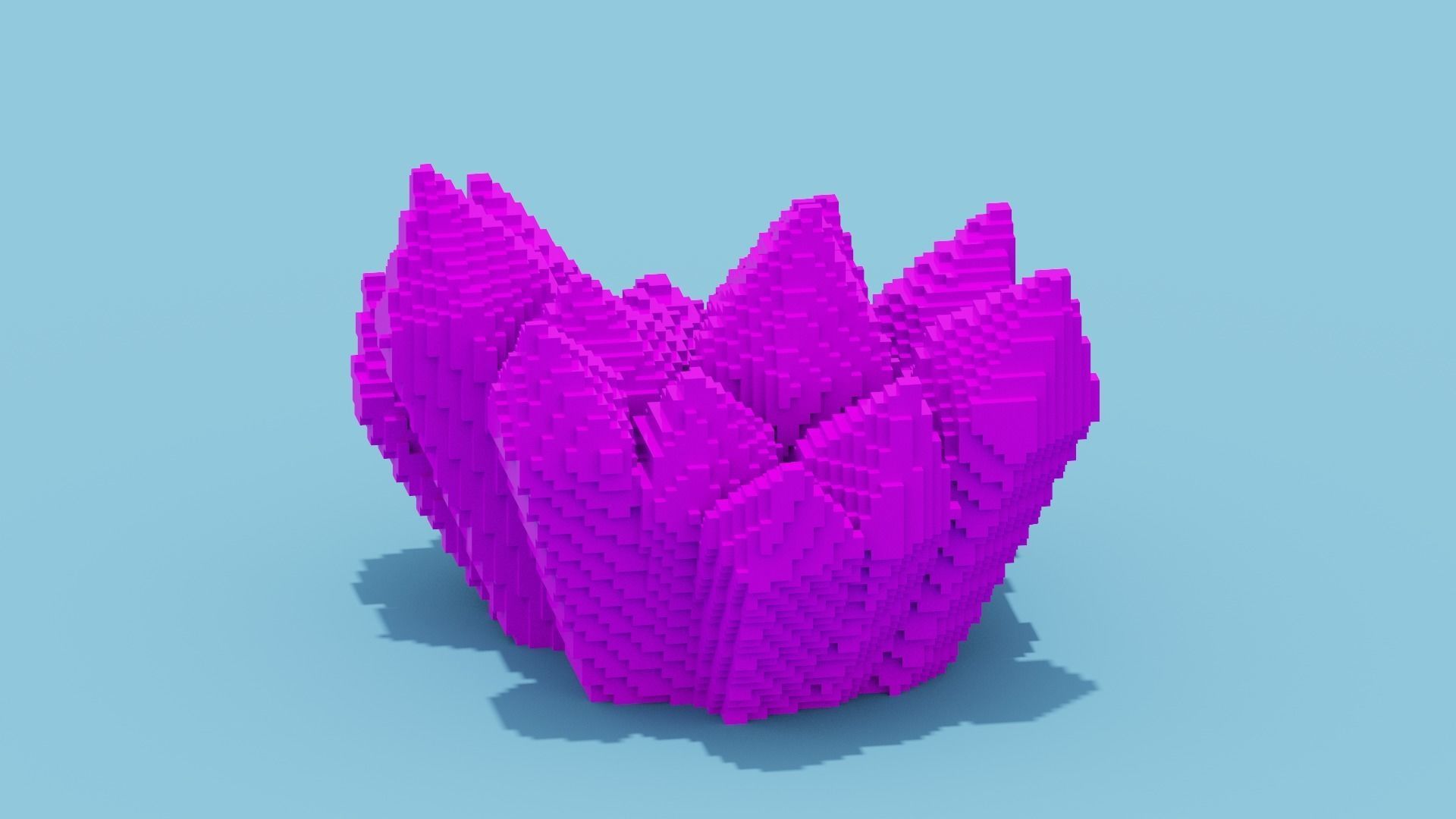 3D model Purple Voxel Crystal VR / AR / low-poly | CGTrader