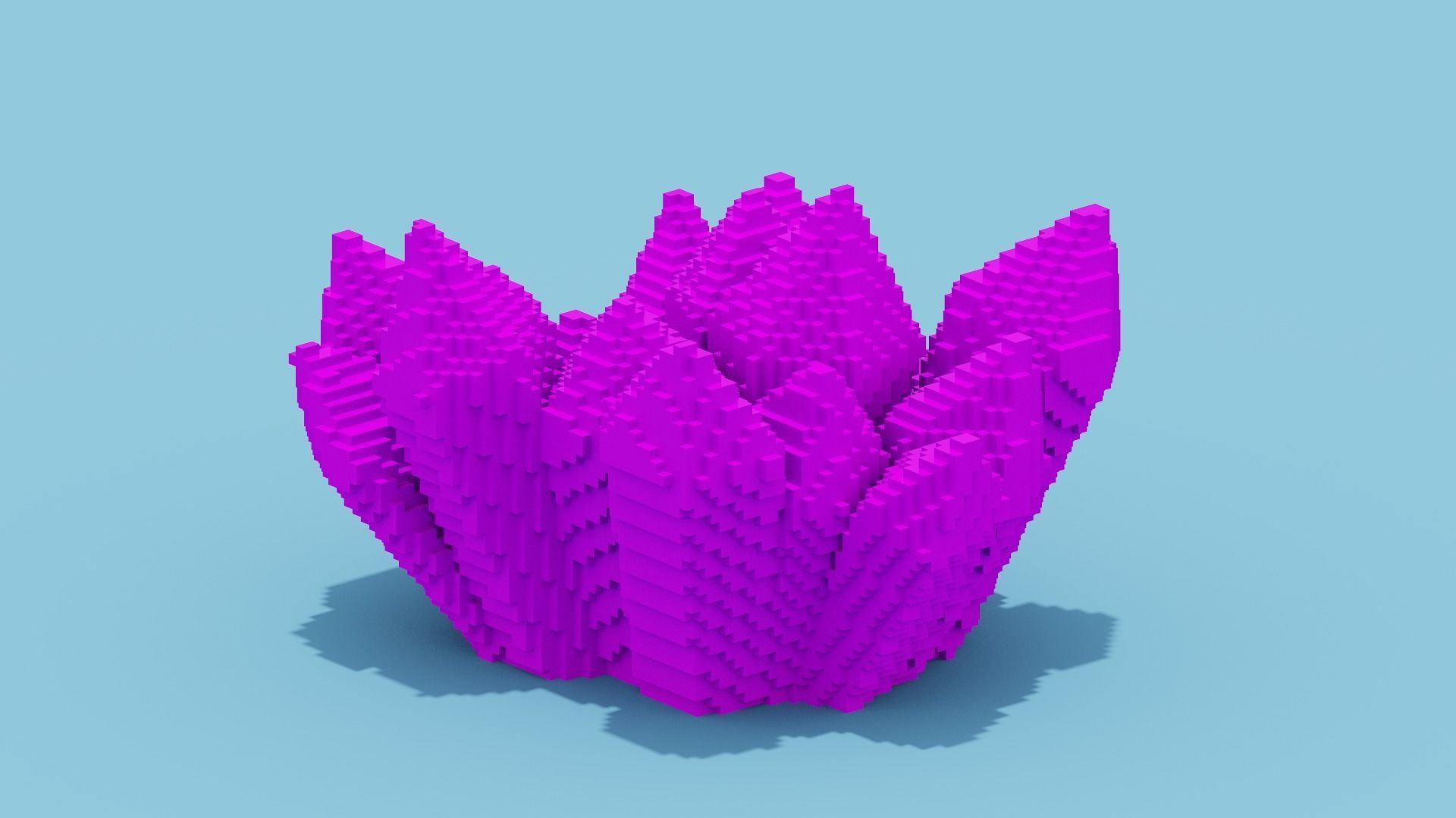 3D model Purple Voxel Crystal VR / AR / low-poly | CGTrader