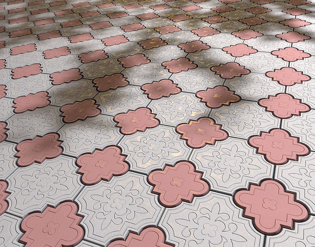 Clover paving brick Texture | CGTrader